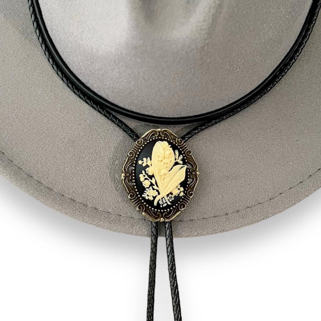 Lily of the Valley Bolo Tie, Cowboy Tie Western String Tie, Cowboy ...