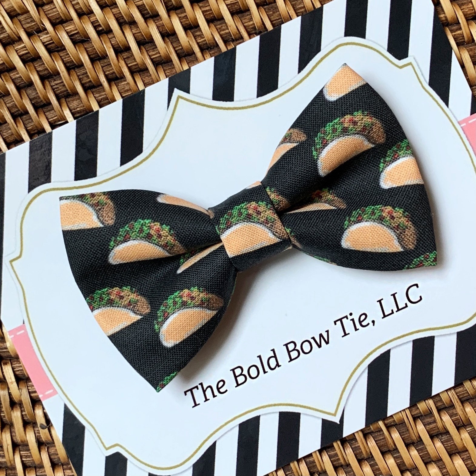 Taco Dog Bow Tie Taco Tuesday Dog Bowtie Dog Accessories | Etsy