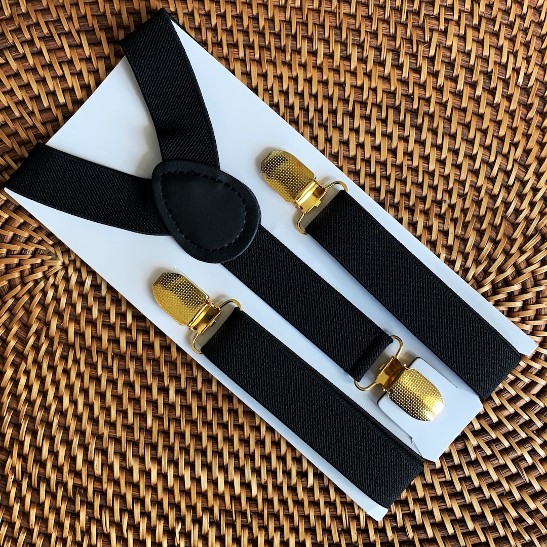 Black Suspenders With Gold Clips PERFECT for a Ring Bearer Outfit, Page ...