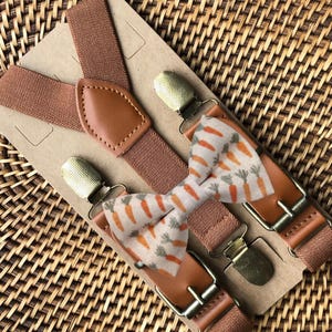 Carrot 1st Easter Bow Tie and Suspenders Set for Toddlers - Etsy