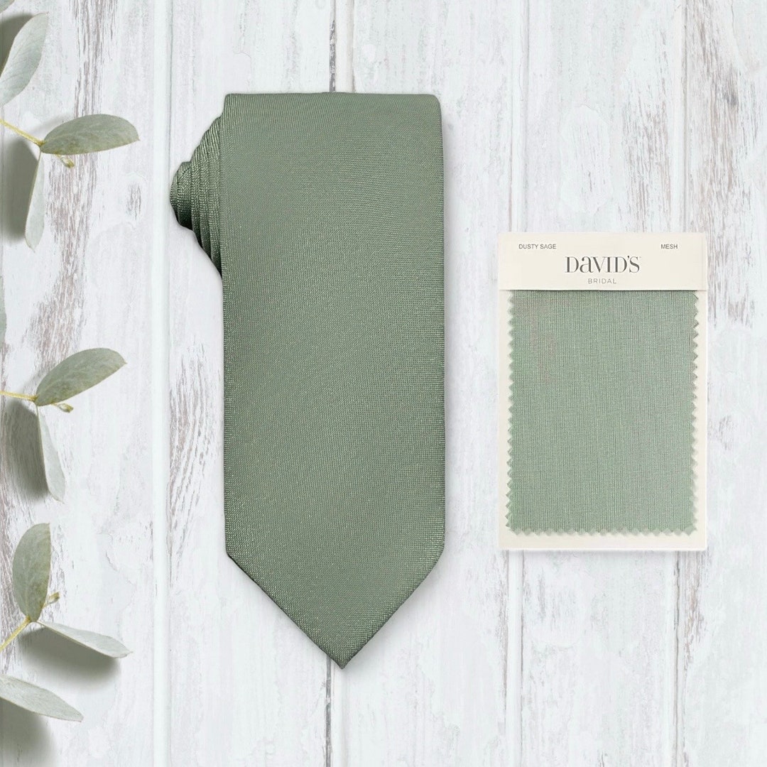 Sage Necktie for Weddings, Groomsman Gift, Groomsman Proposal, Dusty ...