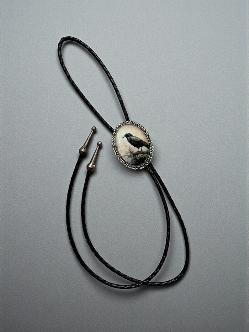 Raven Bolo Tie for Men, Vintage Style Western Bolo Ties - Etsy