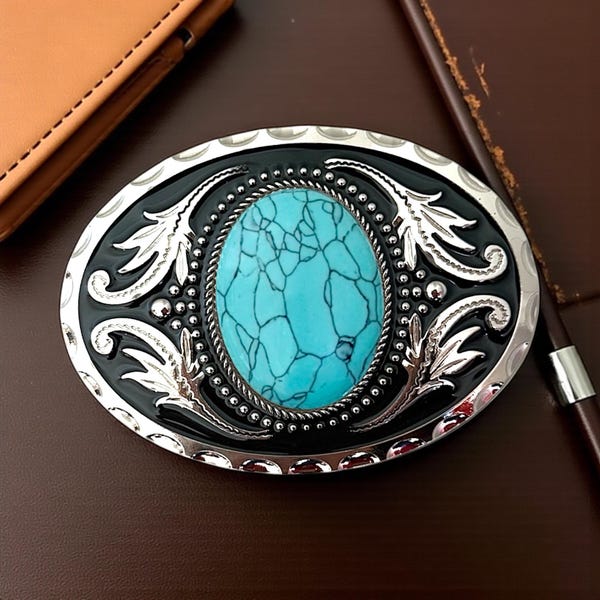 Turquoise Belt Buckle - Etsy