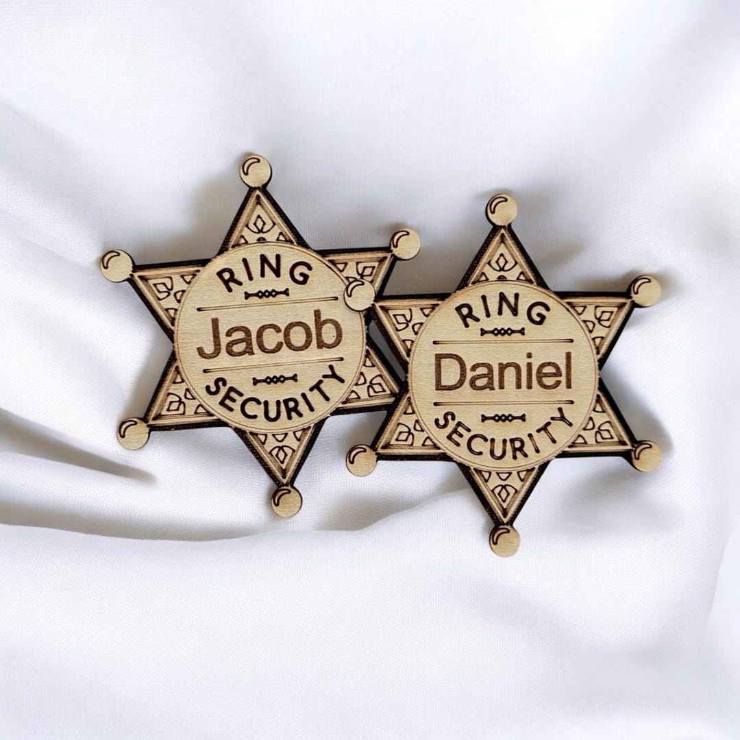 Personalized Ring Bearer Badge for Ring Security Badge, Ring Bearer ...