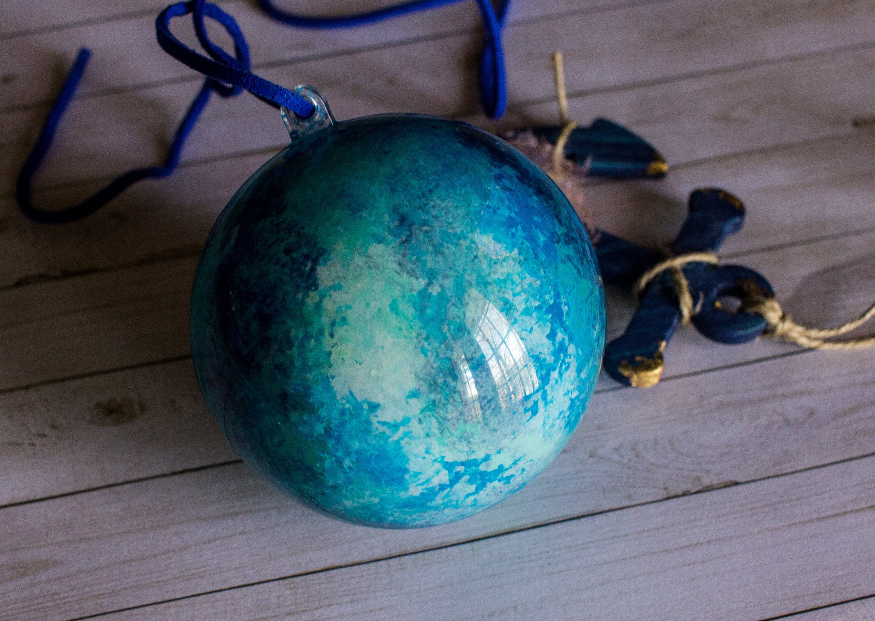 Colors of the Sea Ornament Hand painted unique ornament-shade | Etsy