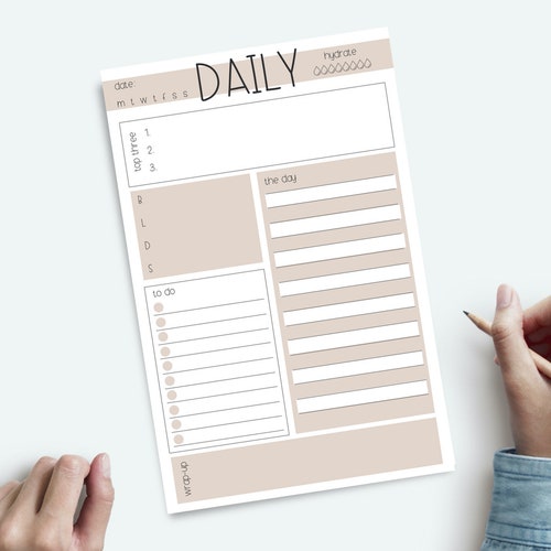 Daily Notepad Day Planner to Do List Tear off Pad | Etsy