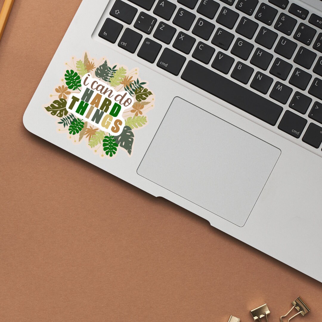 Sticker I Can Do Hard Things Floral Plant Mom - Etsy