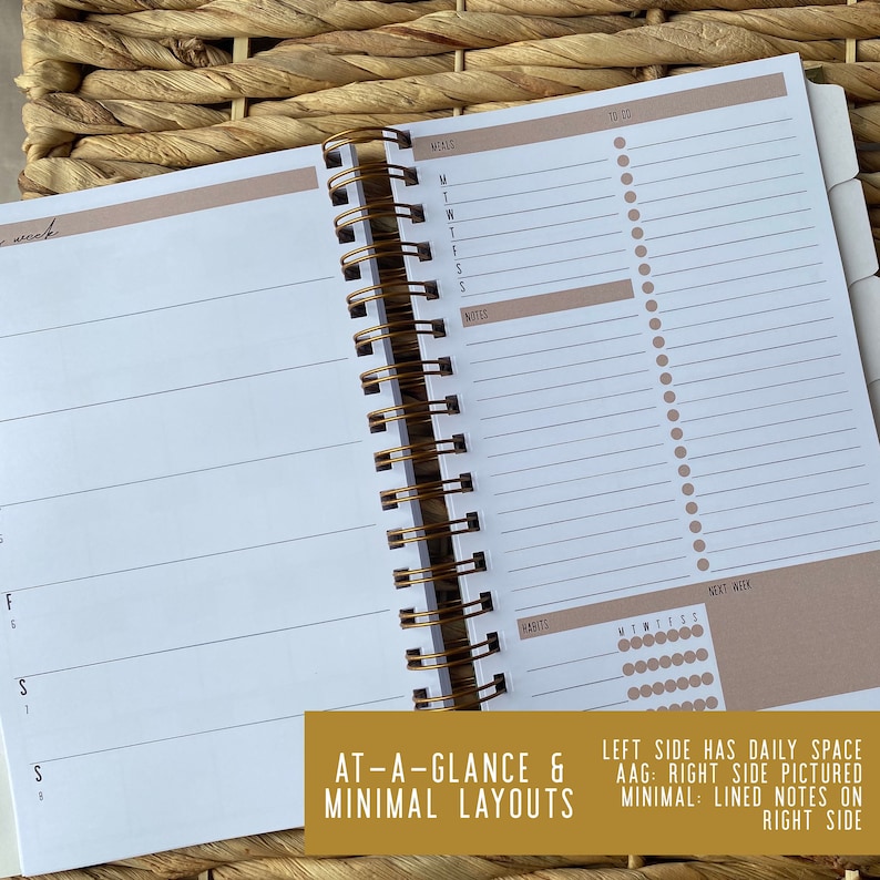 Planner Functional One Year Fill in Calendar Weekly | Etsy