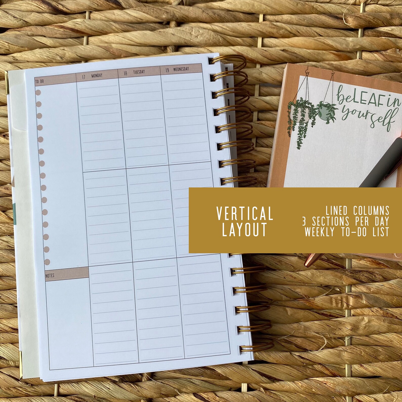 Planner Functional One Year Fill in Calendar Weekly | Etsy