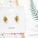 Cool Plant Earrings Studs Resin Pressed Flower Earring Green Leaf ...