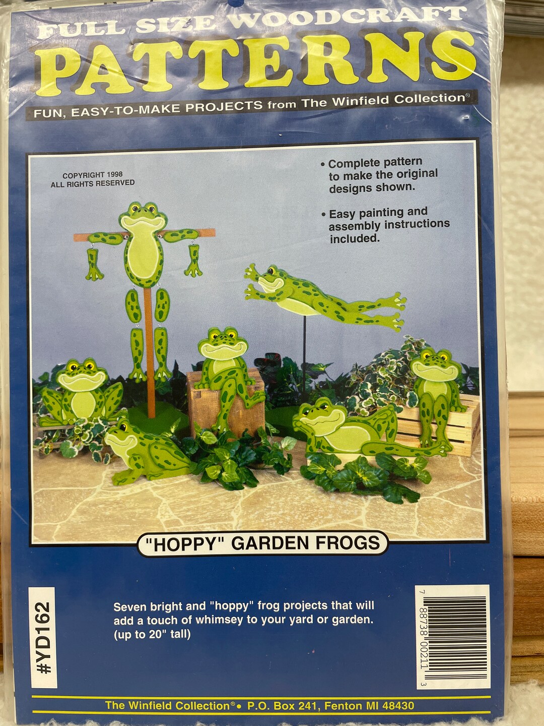 Hoppy Garden Frogs Paper Pattern, Woodcraft Pattern, Winfield ...