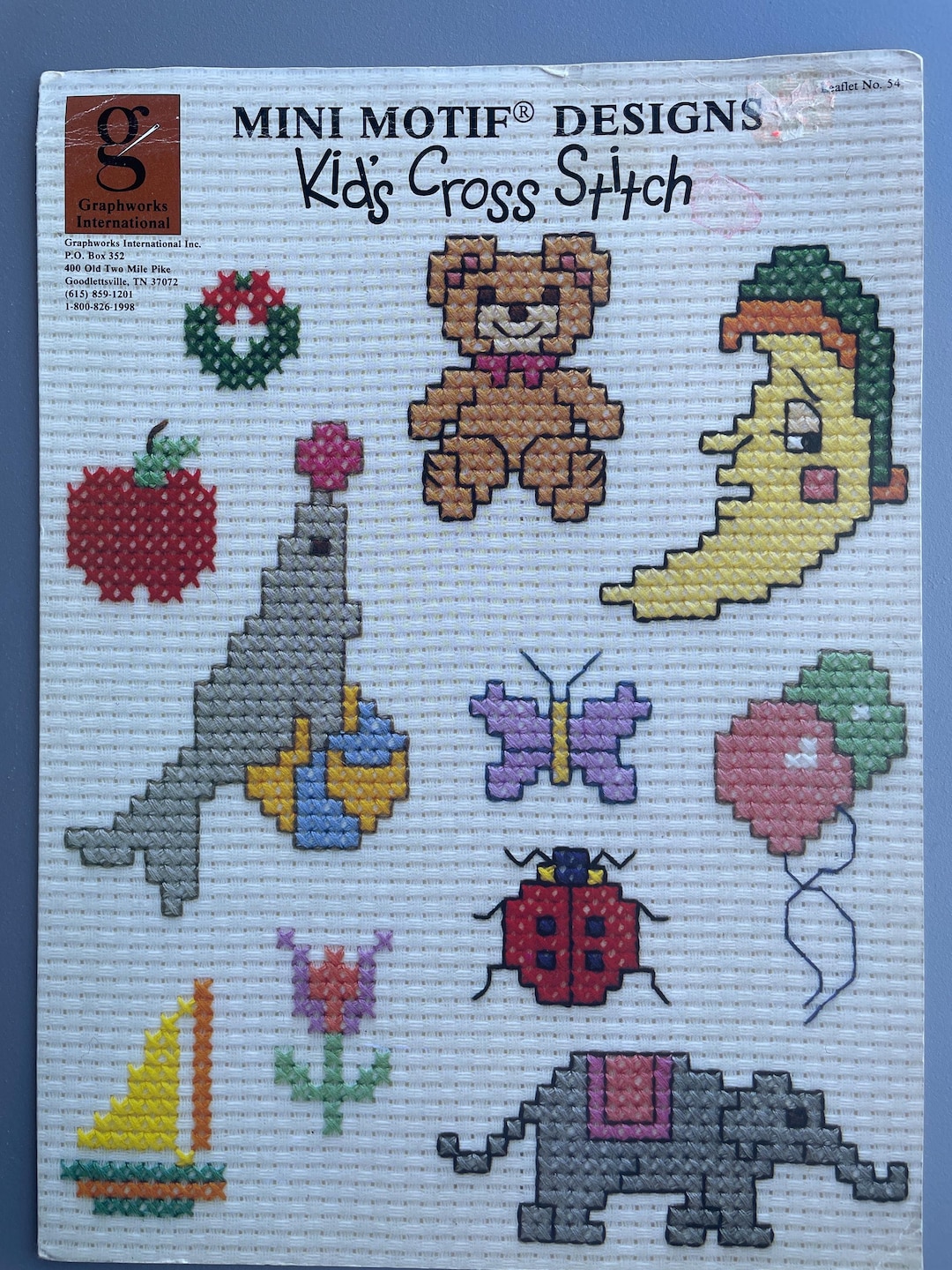 Vintage Mini Motif Cross Stitch Patterns: Graphworks Leaflet 54 (1989 ...