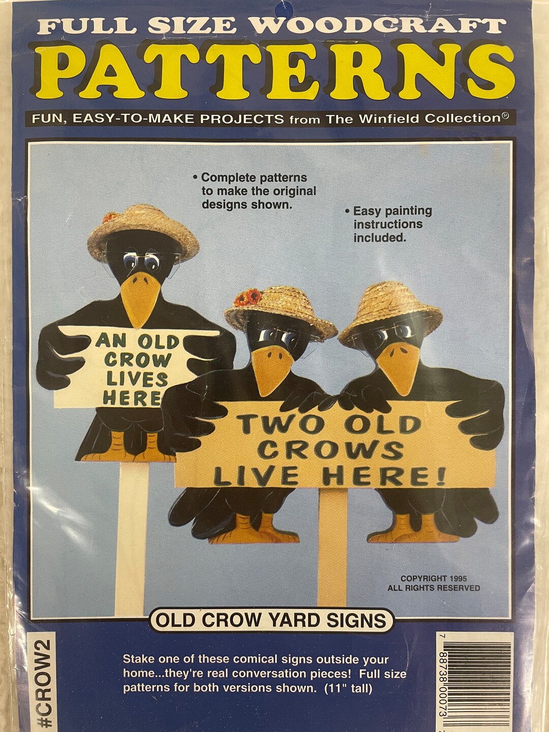 Old Crow Yard Signs Paper Pattern, Woodcraft Pattern, Winfield ...