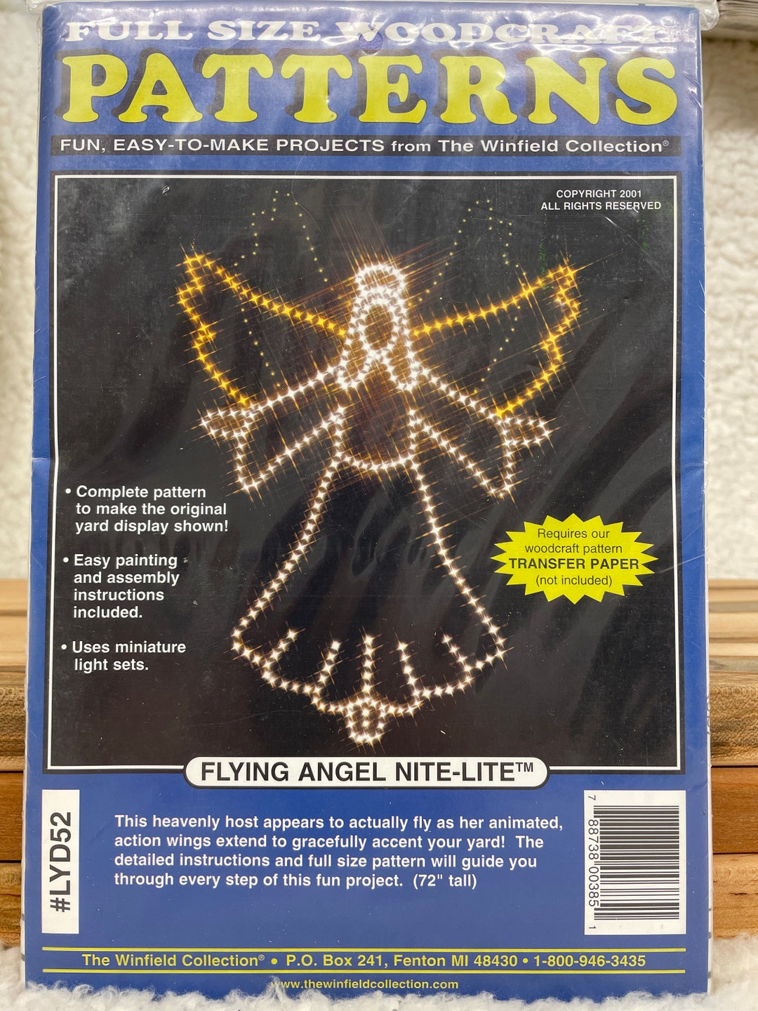 Flying Angle Nite-lite Paper Pattern Woodcraft Pattern - Etsy