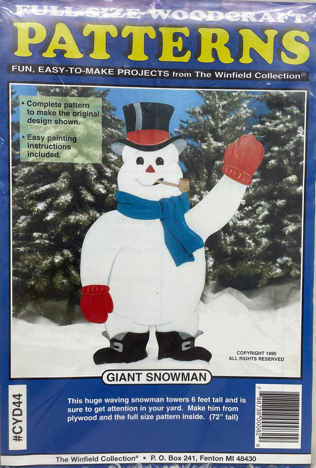 Giant Snowman, Woodcraft Pattern, Winfield Collection, CYD44, Easy Make ...