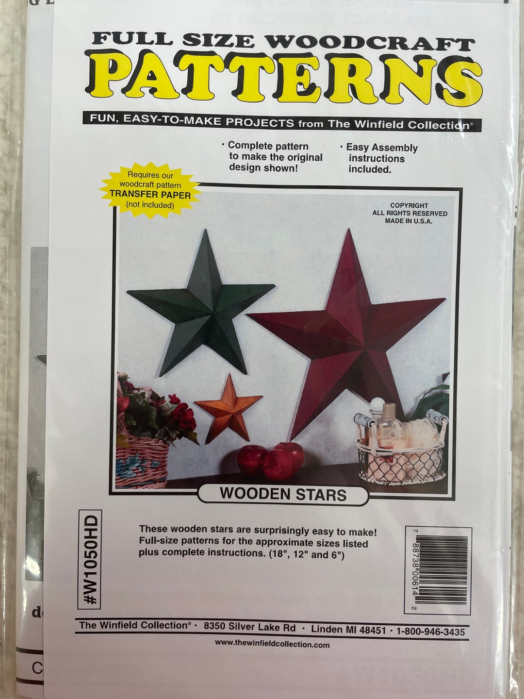 Wooden Stars Plans Paper Pattern Woodcraft Pattern Winfield - Etsy