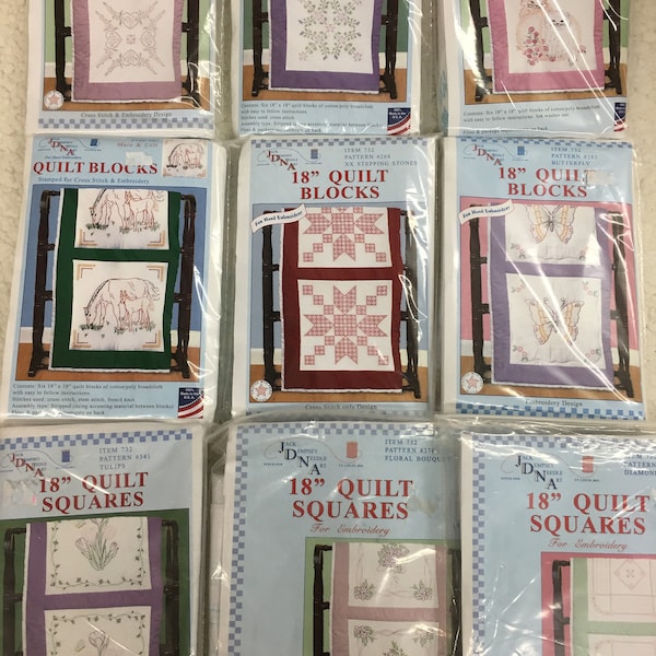 Jack Dempsey Cross Stitch Quilt Blocks - Etsy