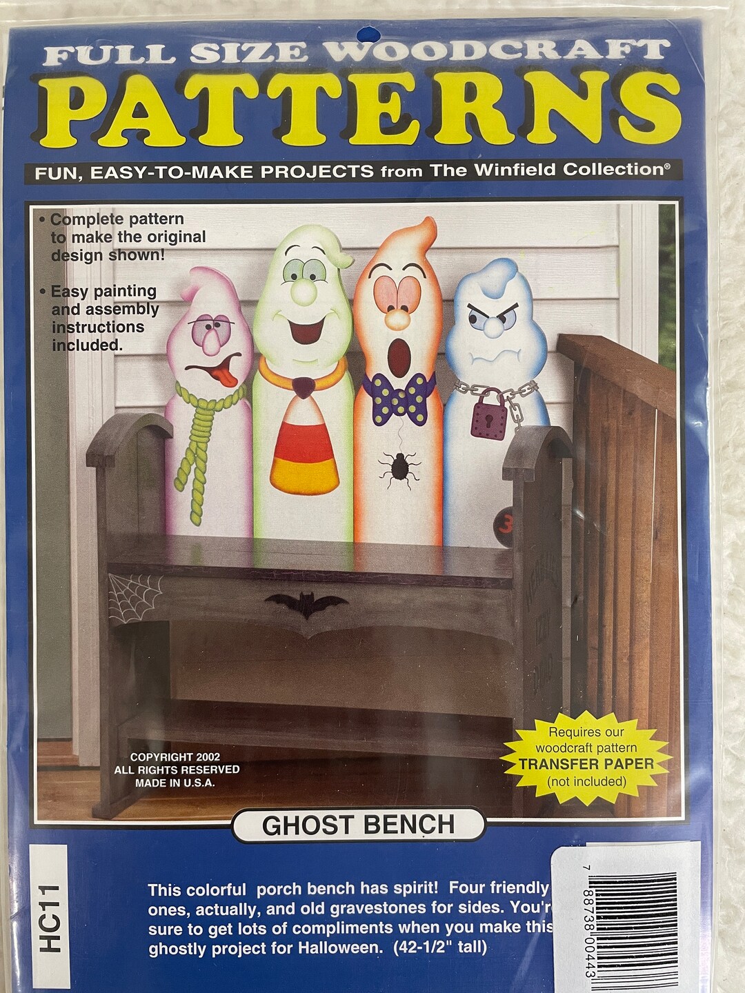 Ghost Bench Paper Pattern, Woodcraft Pattern, Winfield Collection, HC11 ...