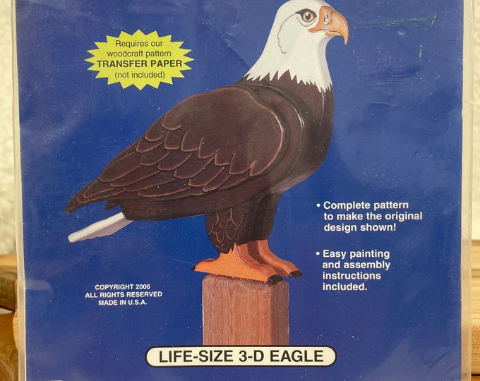 Lifesize 3D Eagle Paper Pattern, Woodcraft Pattern, Winfield Collection ...