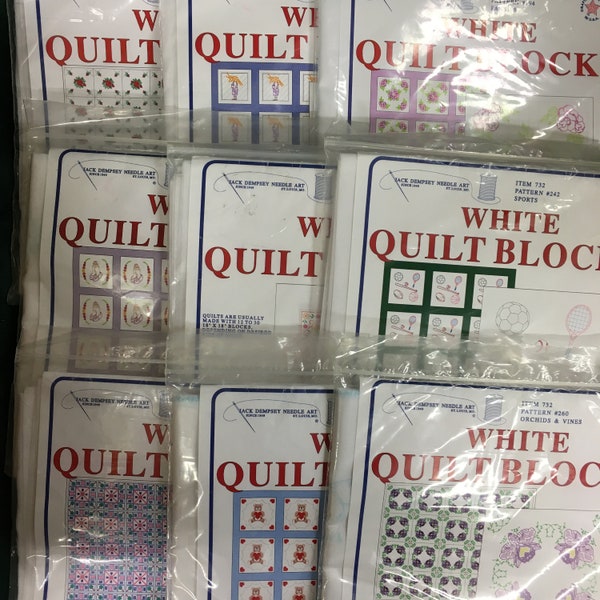 Jack Dempsey Cross Stitch Quilt Blocks - Etsy