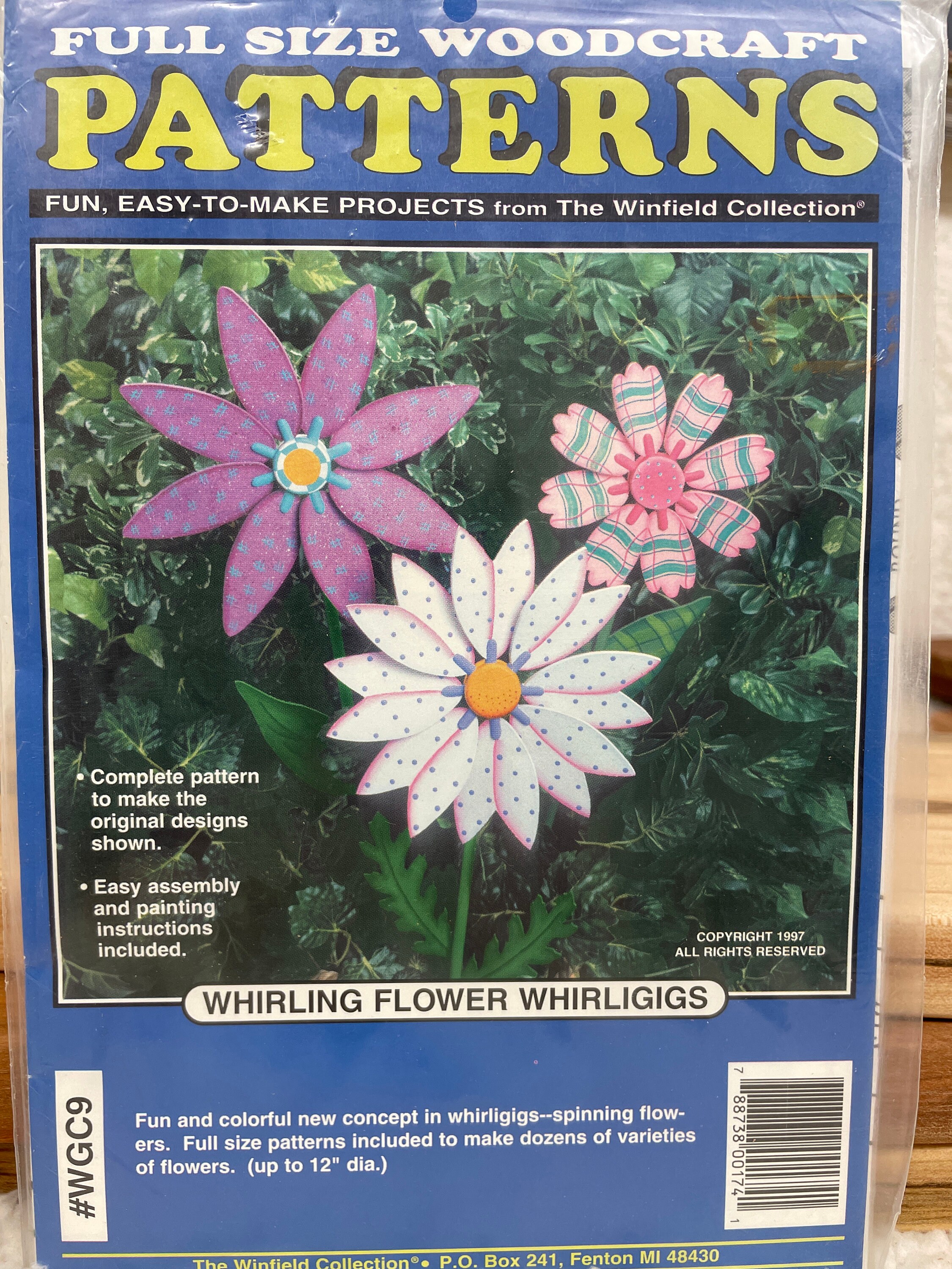 Whirling Flower Whirligigs Paper Pattern Woodcraft Pattern - Etsy