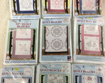 Stamped Quilt Blocks | Etsy