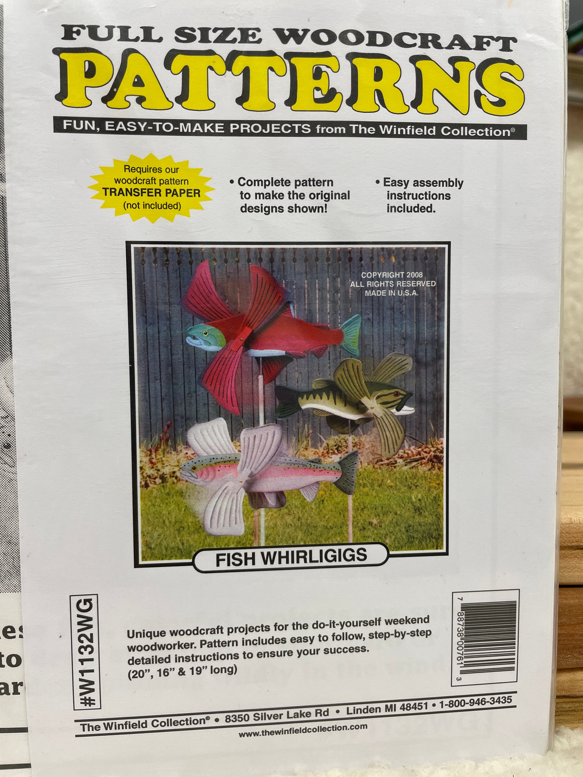 Fish Whirligigs Paper Pattern, Woodcraft Pattern, Winfield Collection ...