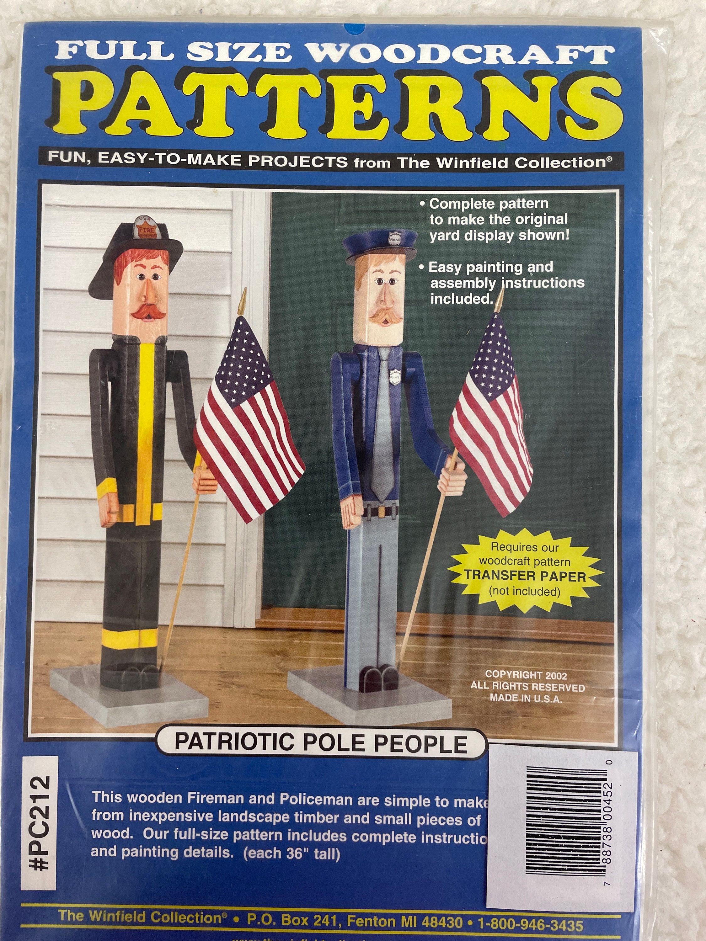 Patriotic Pole People Paper Pattern, Woodcraft Pattern, Winfield ...
