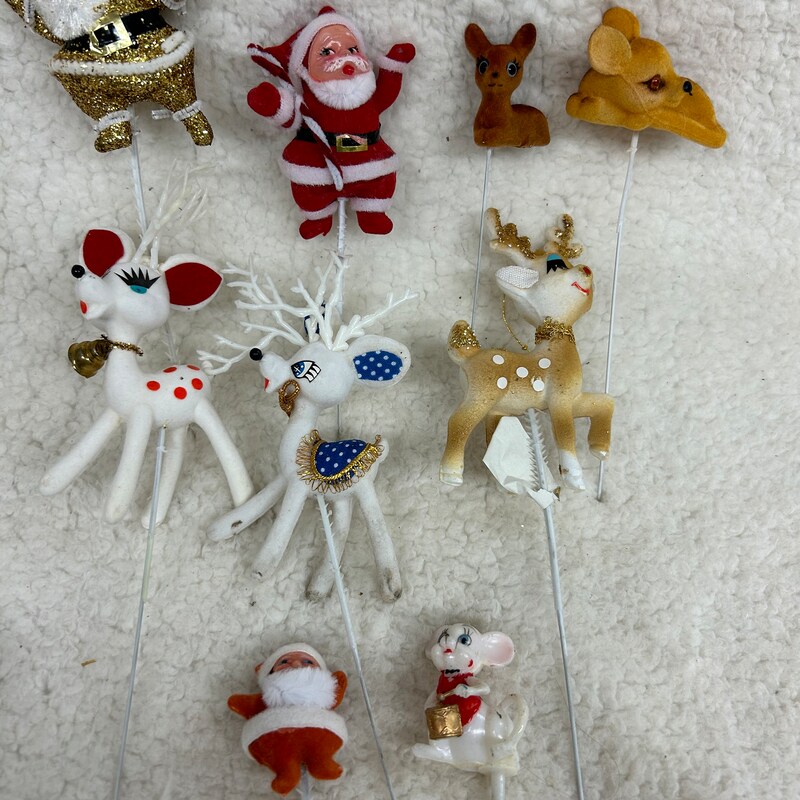 Flocked Santa - Etsy