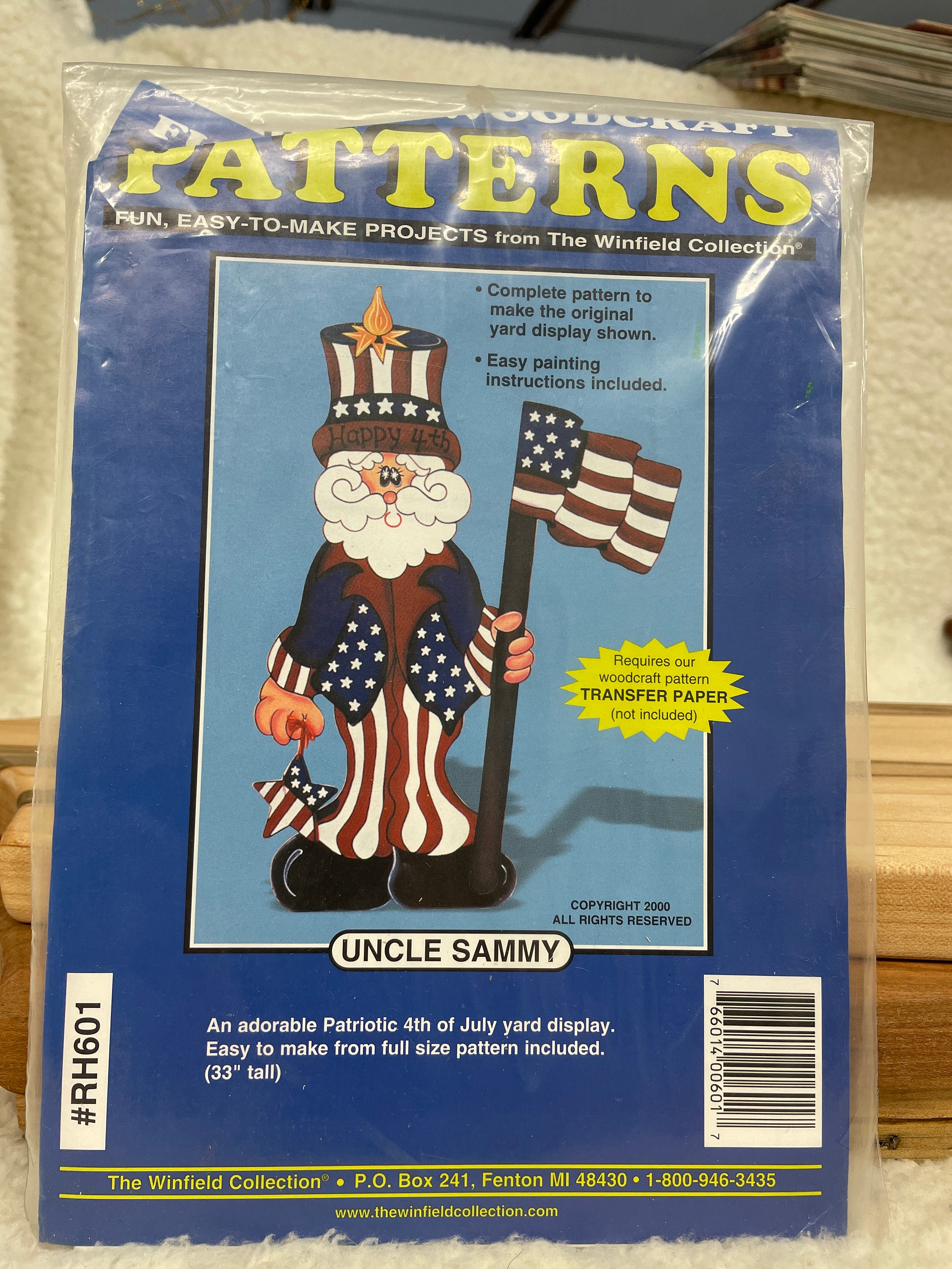 Uncle Sammy, Pattern, Woodcraft Pattern, Winfield Collection, RH601 ...