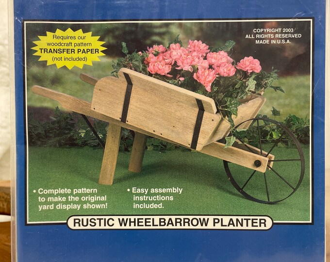 Rustic Wheelbarrow Planter, Pattern, Woodcraft Pattern, Winfield ...