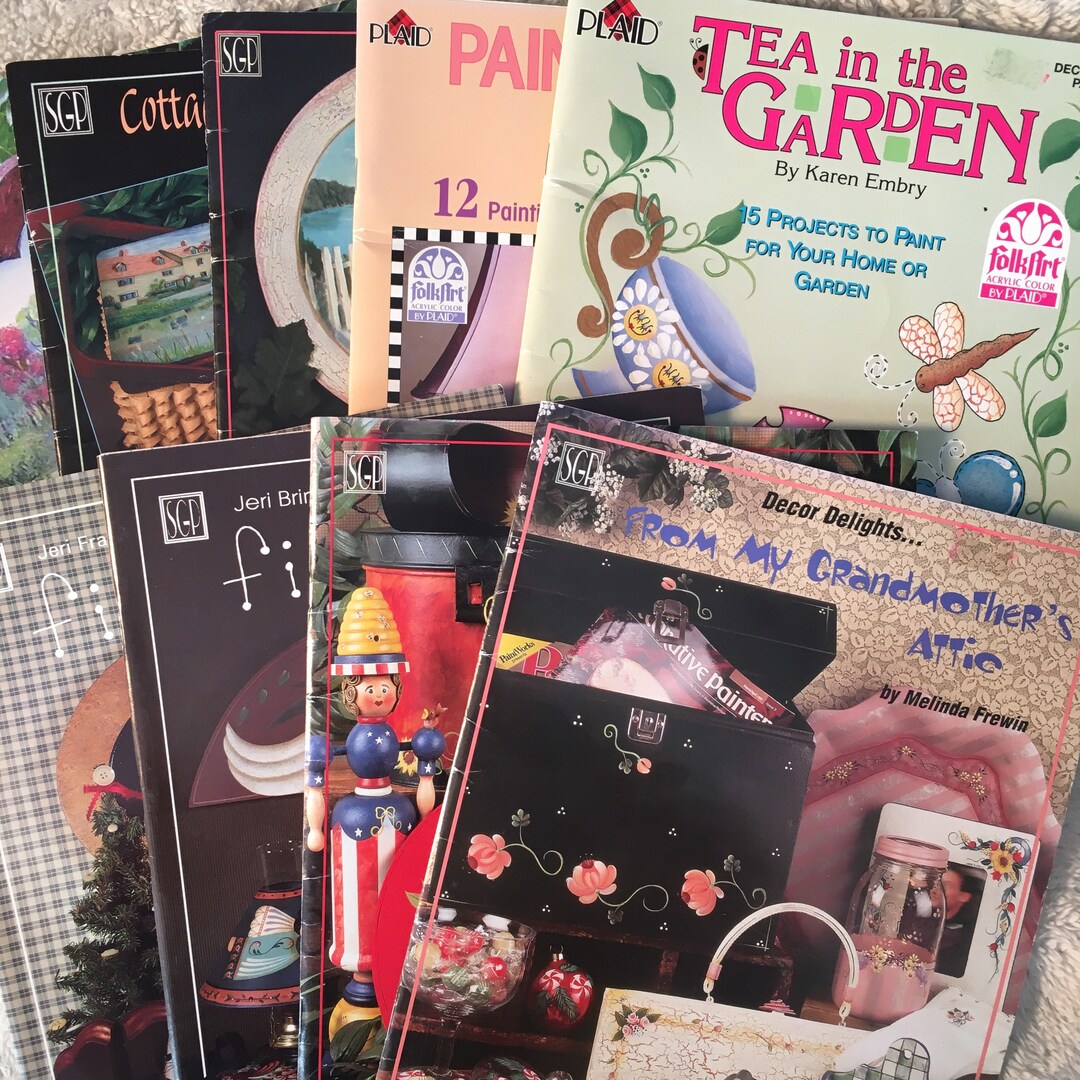 Vintage Tole Painting Books, Folk Art Crafts, DIY Decorative Painting ...