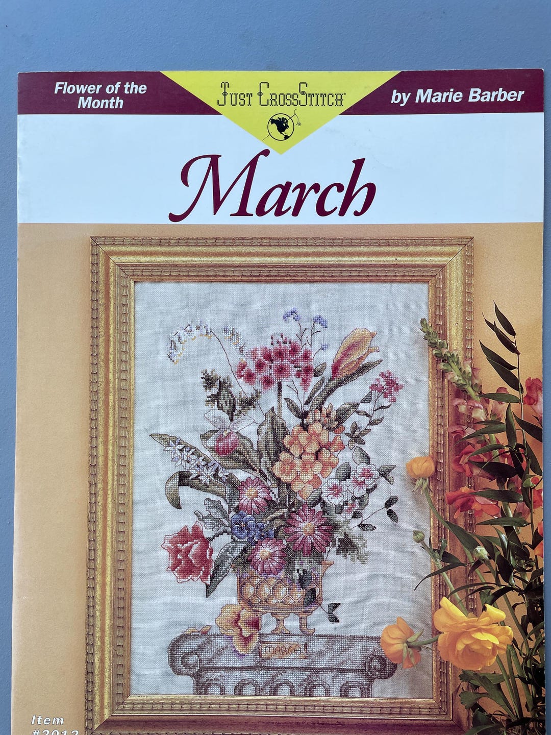 Vintage Counted Cross Stitch Chart: March Flower of the Month - Etsy