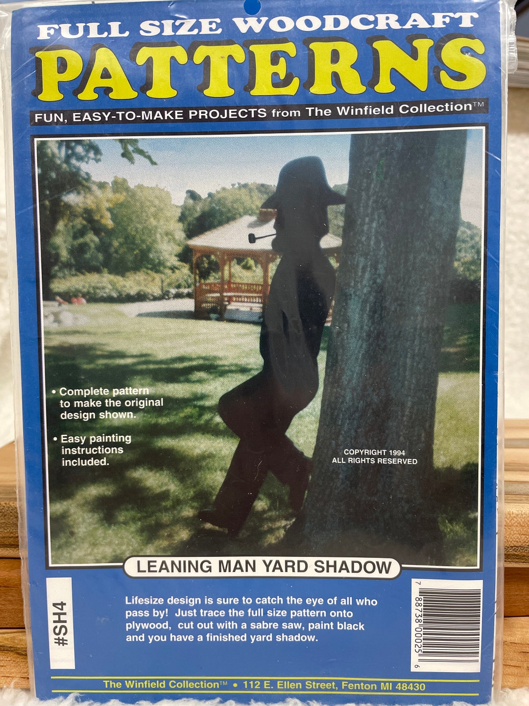 Leaning Man Yard Shadow Pattern Woodcraft Pattern Winfield - Etsy