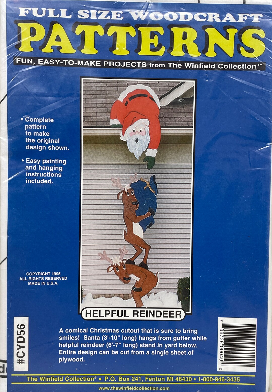 Helpful Reindeer Paper Pattern, Woodcraft Pattern, Winfield Collection ...
