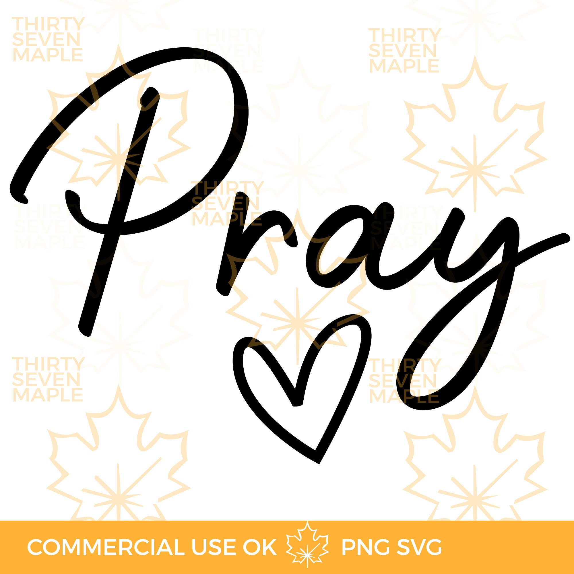 Pray with Heart SVG Prayer svg pray svg Faith Christian - Etsy México