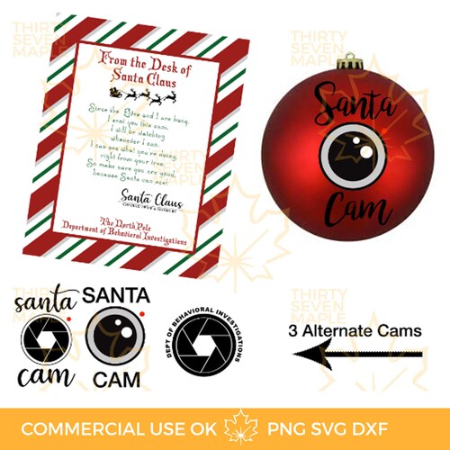Santa Cam Letter From Santa Digital Download Printable - Etsy
