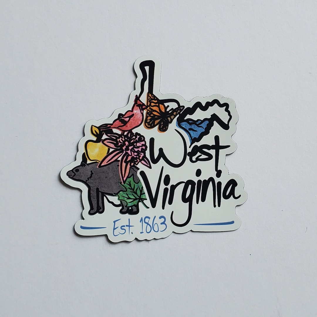 West Virginia Hand-drawn Magnet - Etsy