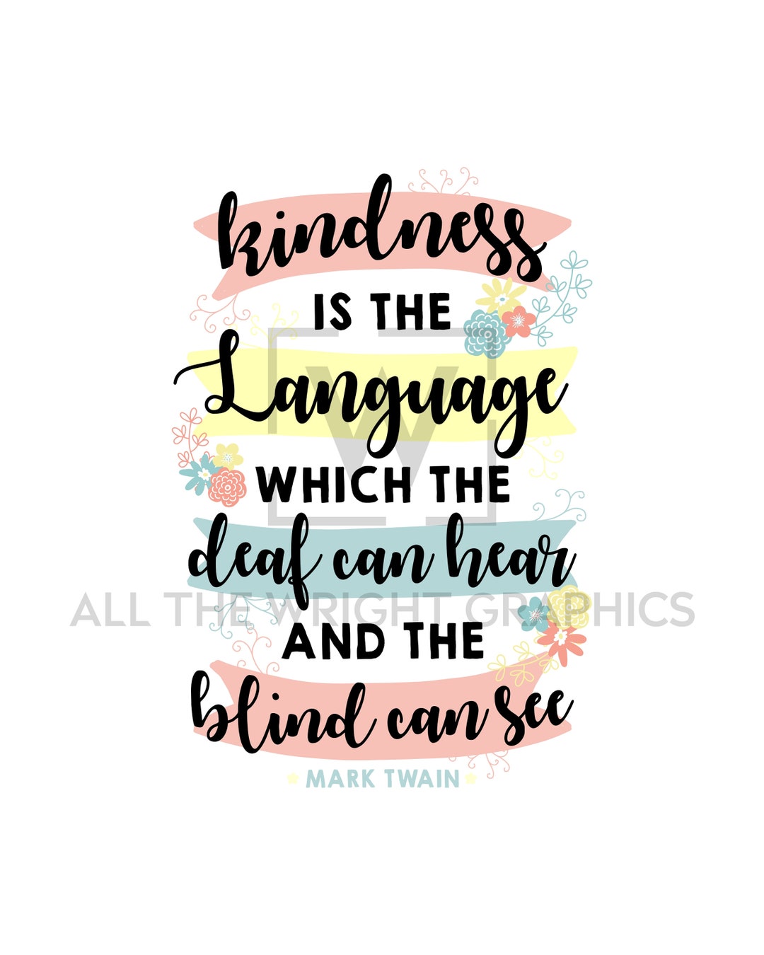 Kindness Quote - 8x10 Printable JPG, PNG, SVG - Etsy