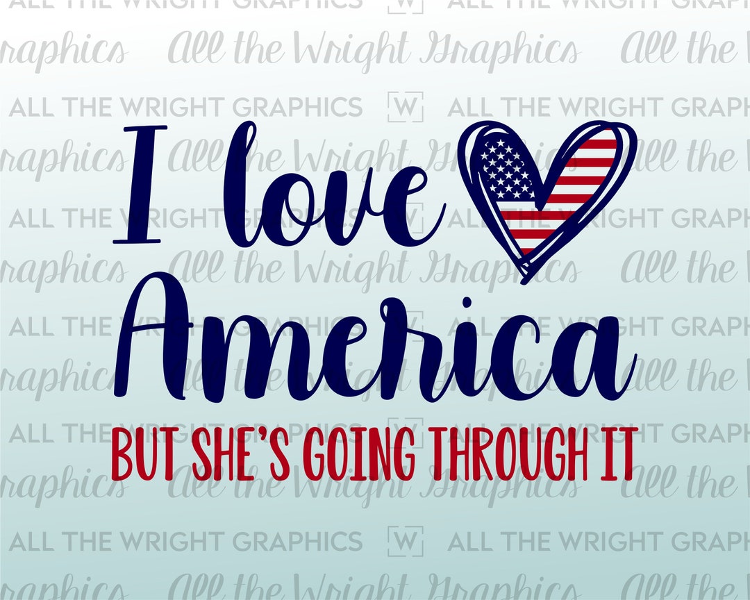 I Love America Graphic - Png for Sublimation, Svg Cut File, Jpg ...