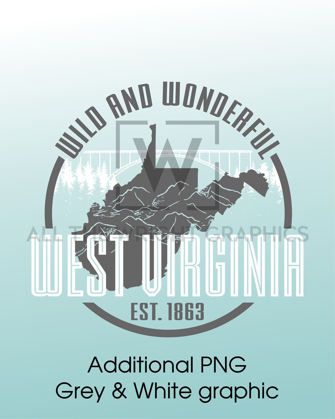 Wild & Wonderful West Virginia Graphic 8x10 Printable JPG - Etsy