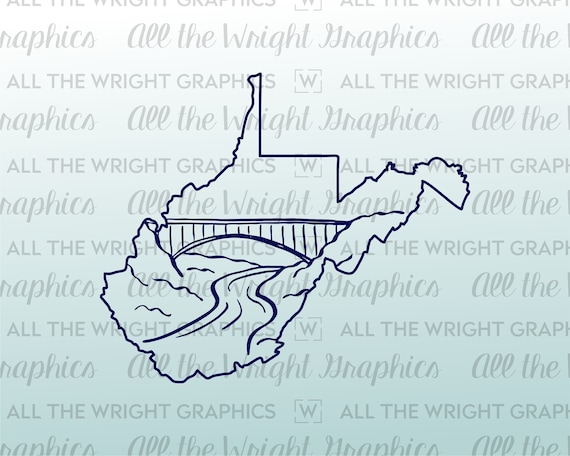 West Virginia Bridge Graphic Png for Sublimation Svg Cut - Etsy