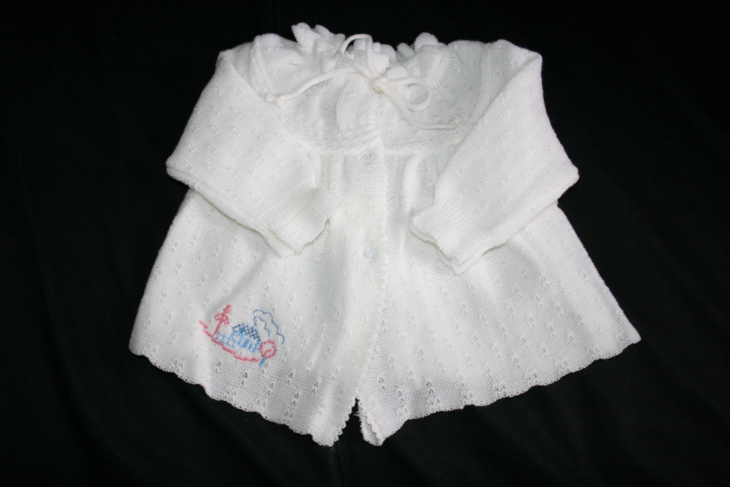70'svintage Baby 4 Piece Homecoming Baby Knitted Outfit Newborn Girl ...