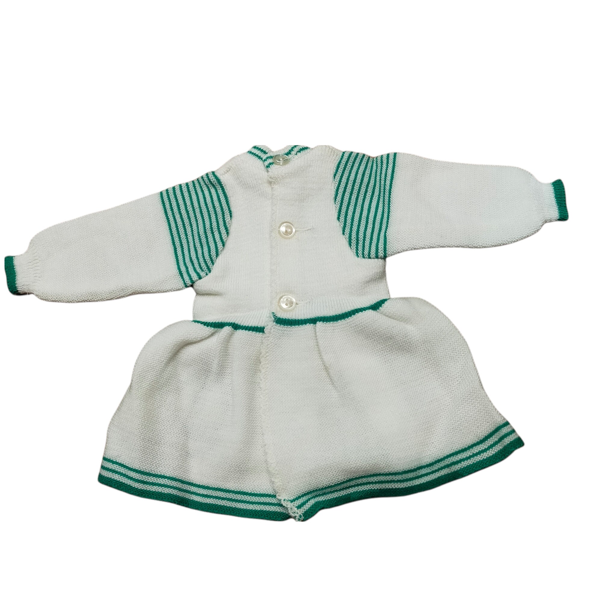 Deadstock Newborn Baby Dress Brassiere Tunique Sailboat Green Knitwear ...