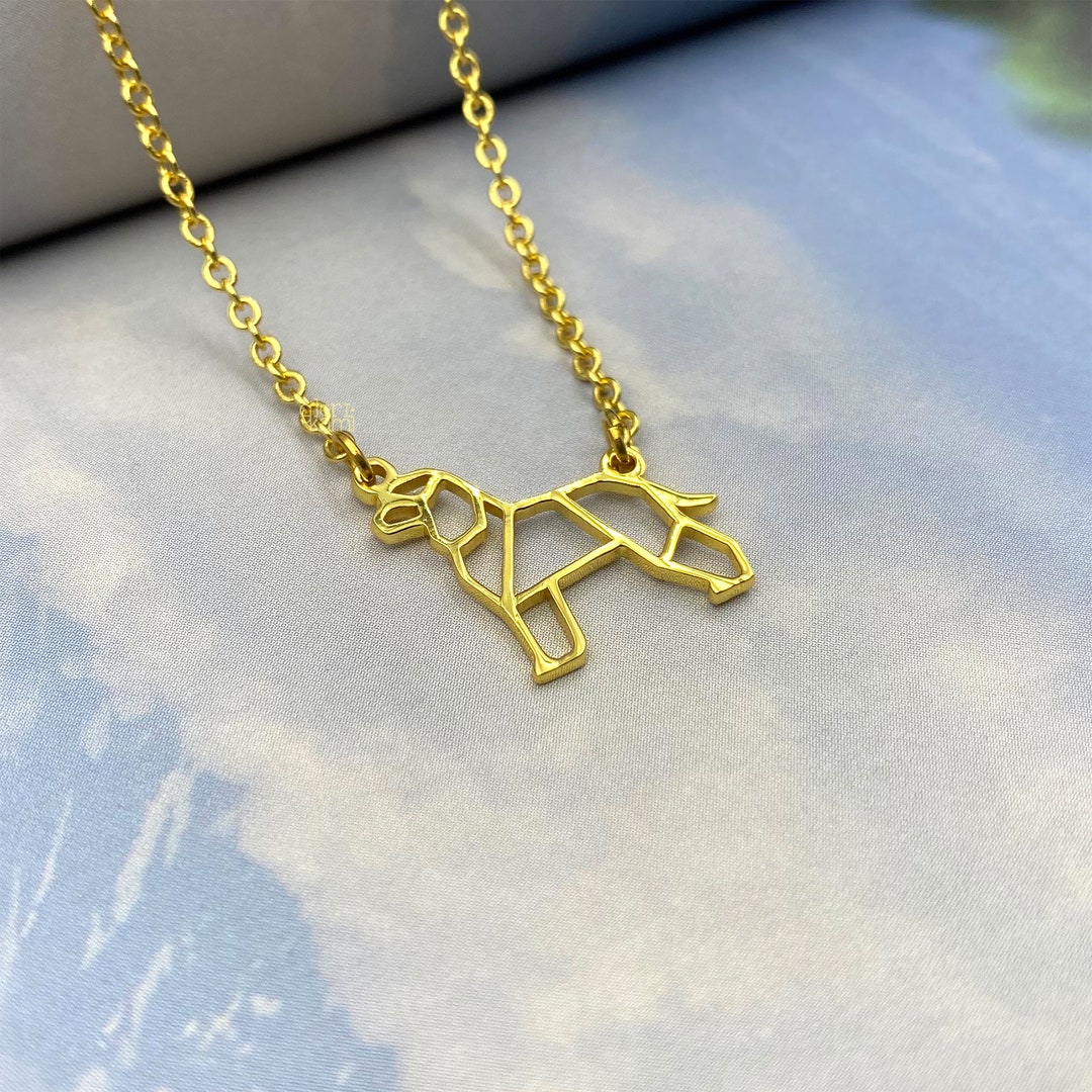 Irish Water Spaniel Necklace, Origami Dog Jewelry, Pet Memorial Jewelry ...