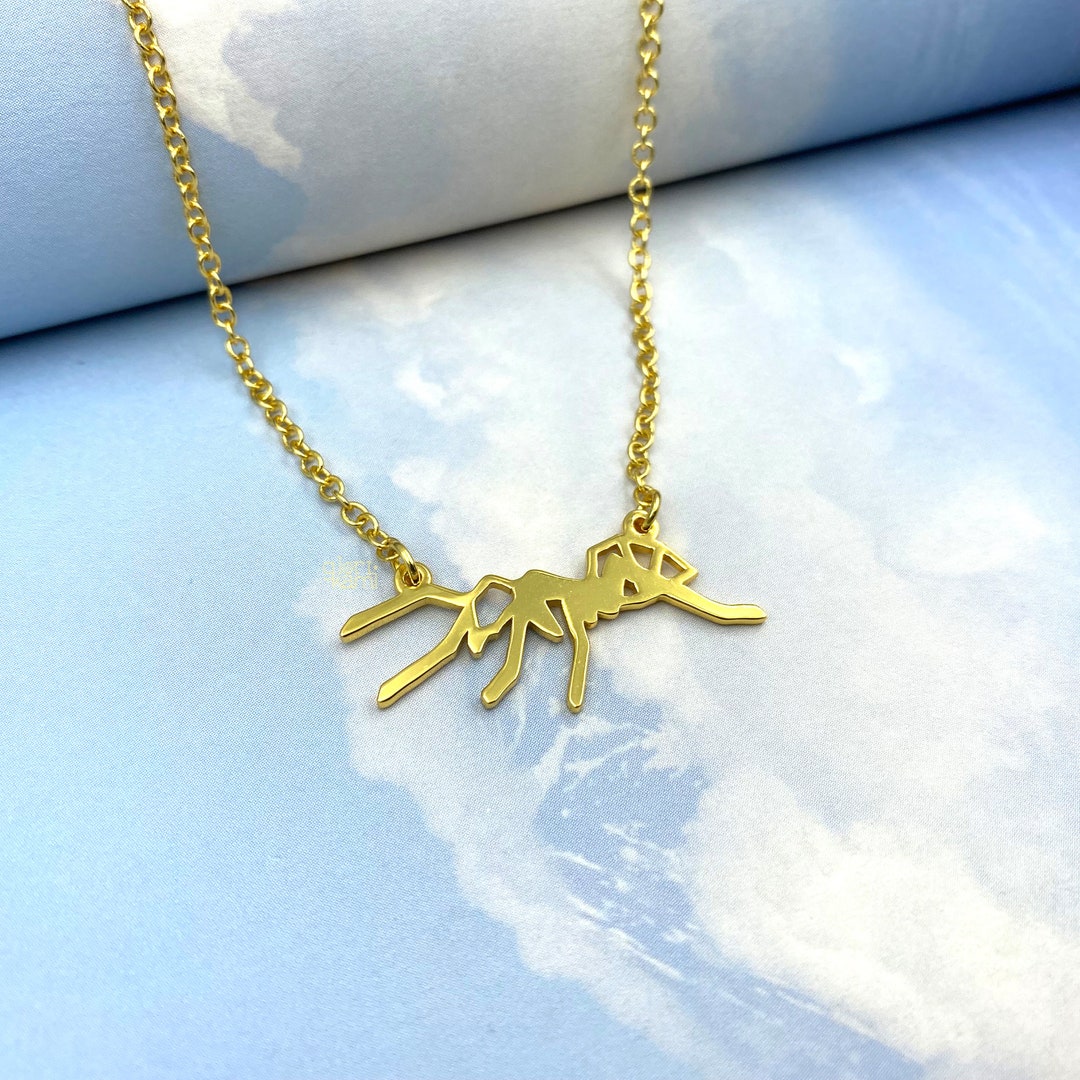 Geometric Ant Necklace, Bug Jewelry, Insect Lover, Ant Gift, Necklace ...