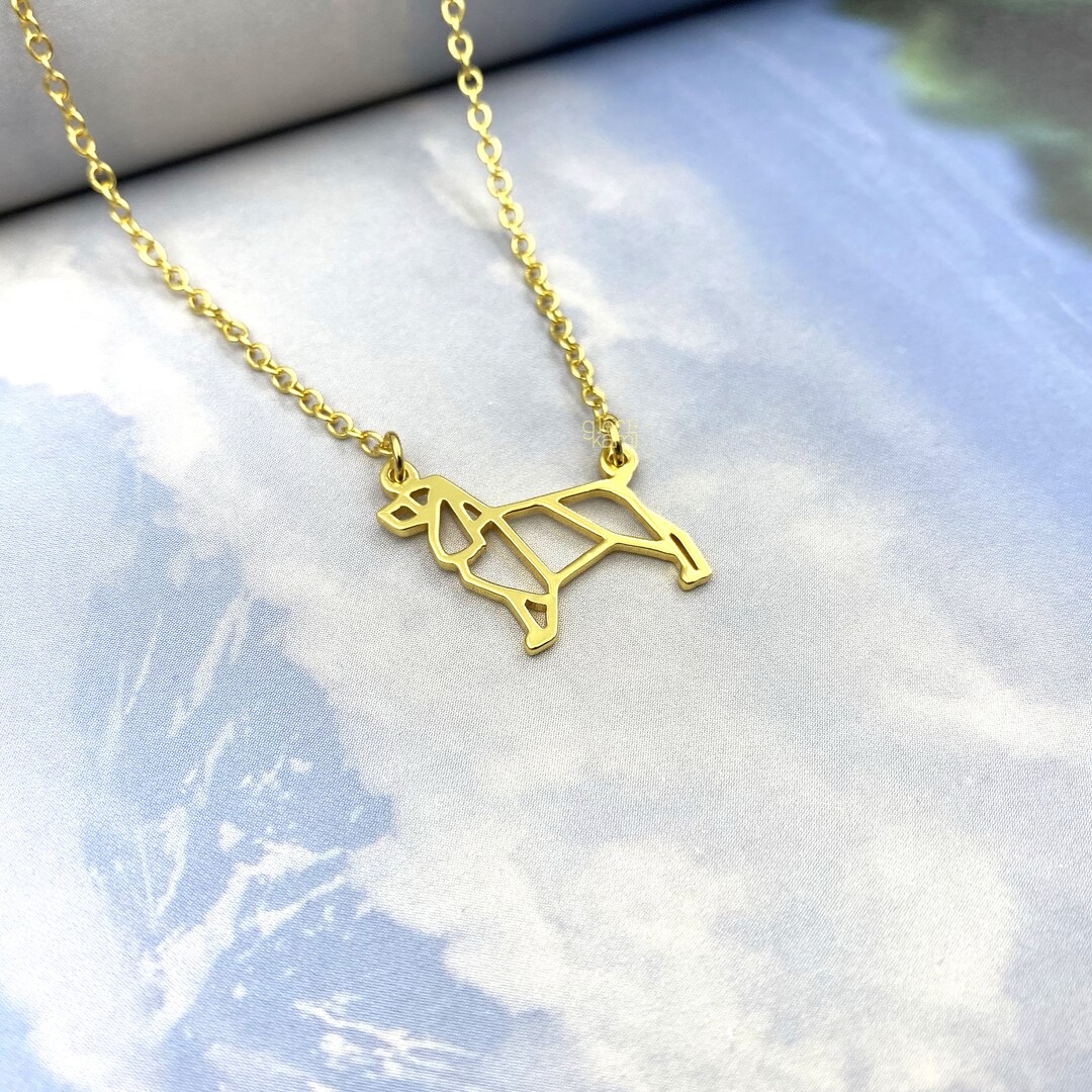 Field Spaniel Necklace, Origami Dog Jewelry, Pet Memorial Jewelry, Dog ...