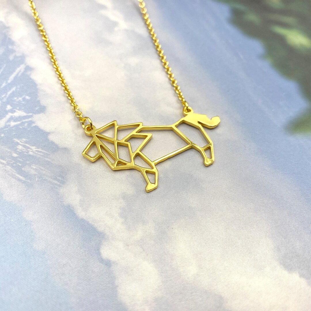Origami Lion Necklace, Leo Jewelry, Animal Lover Gift for Bestfriend - Etsy