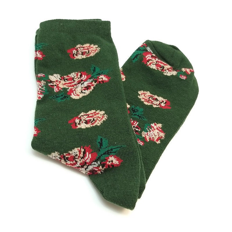 EMERALD GREEN Wedding Floral Groomsen SOCKS Personalized Sock - Etsy