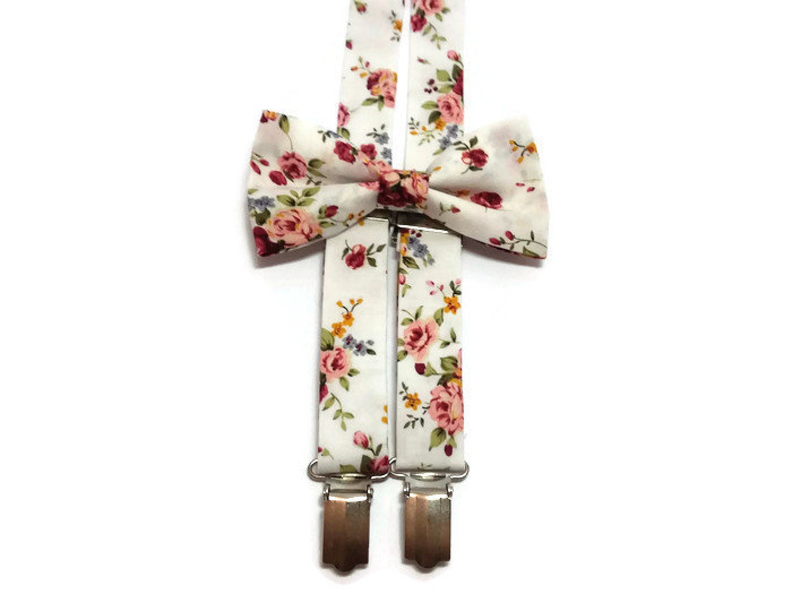 White Pink Roses Shabby Chic Wedrding Y-back SUSPENDER and - Etsy